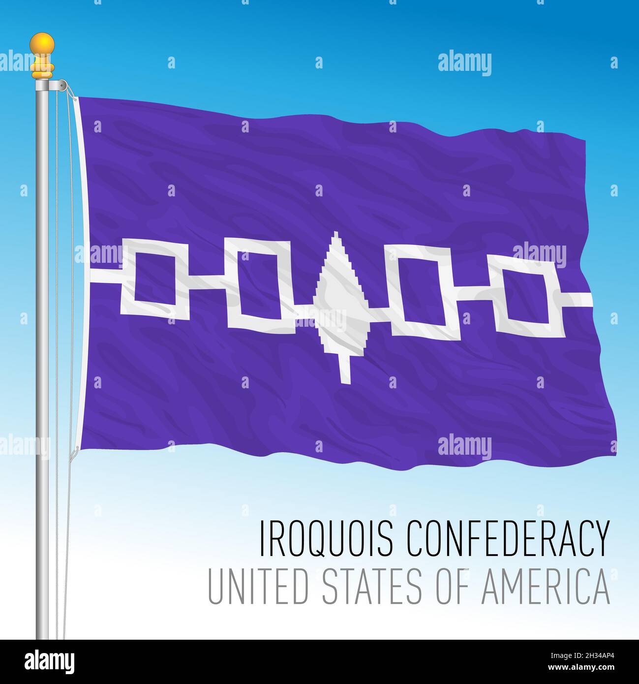 Drapeau iroquois Banque d'images vectorielles - Alamy