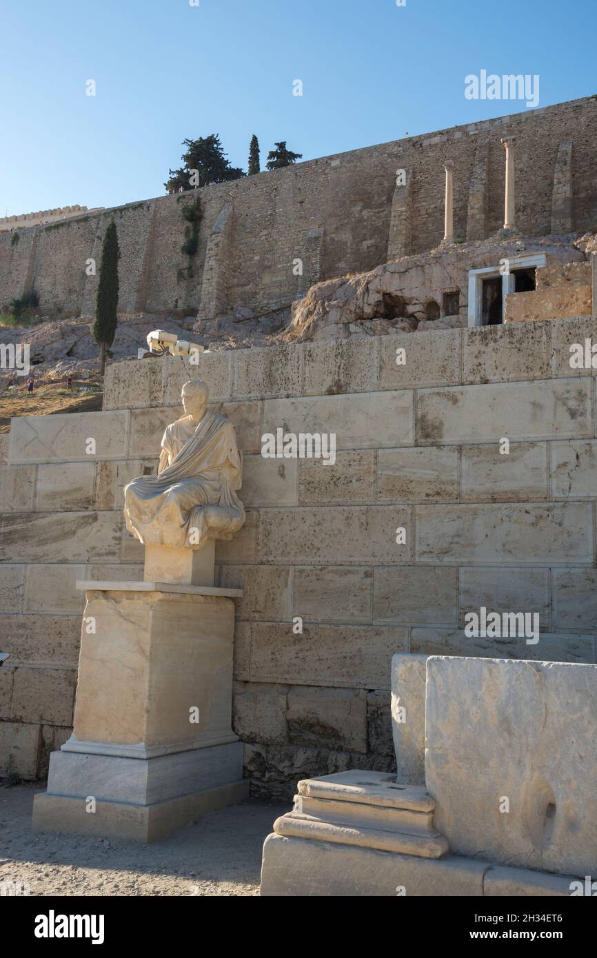 Détails de la construction des colonnes de l'Acropole à Athènes en ...