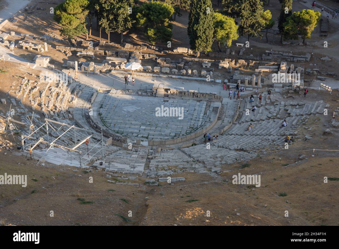 Détails de la construction des colonnes de l'Acropole à Athènes en ...
