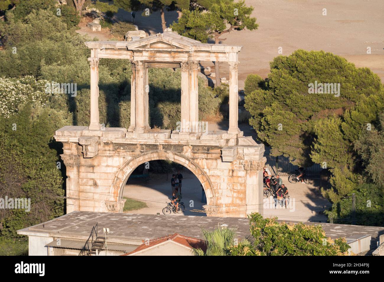 Détails de la construction des colonnes de l'Acropole à Athènes en ...