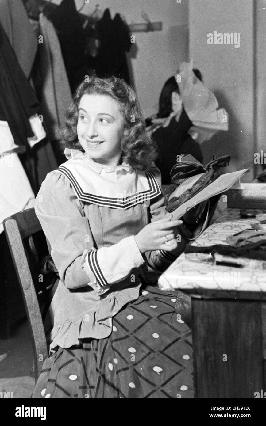 In der Tänzerin im Umkleidekabine Opernhaus de Rom ; Italien 1940er ...