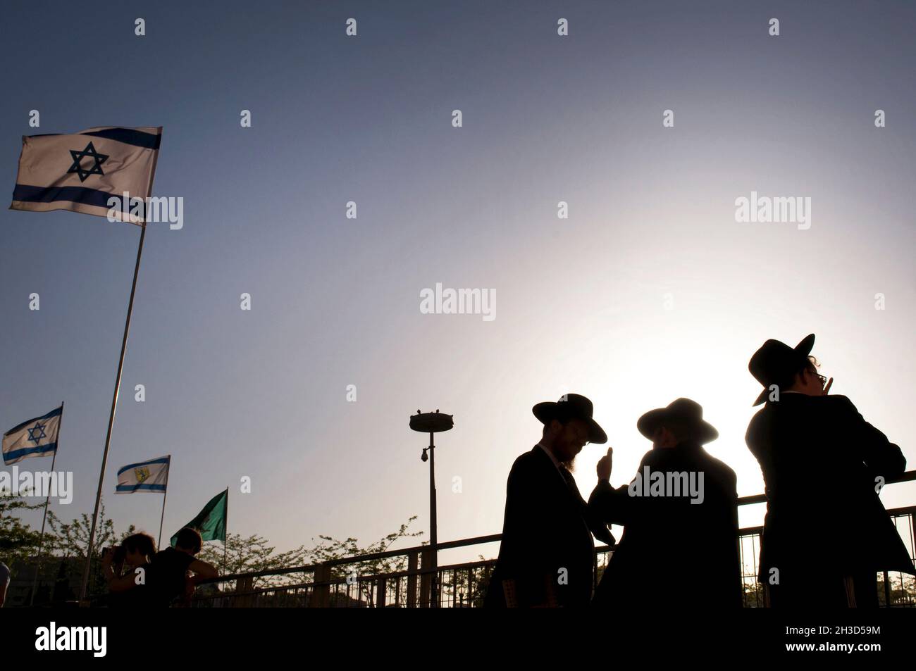Israeli flag silhouette Banque de photographies et d’images à haute ...