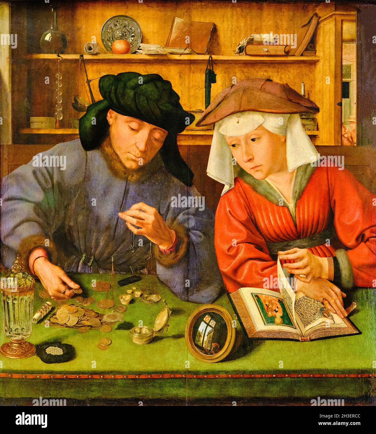 France, Paris, Musée du Louvre, le Money changer et sa femme par ...