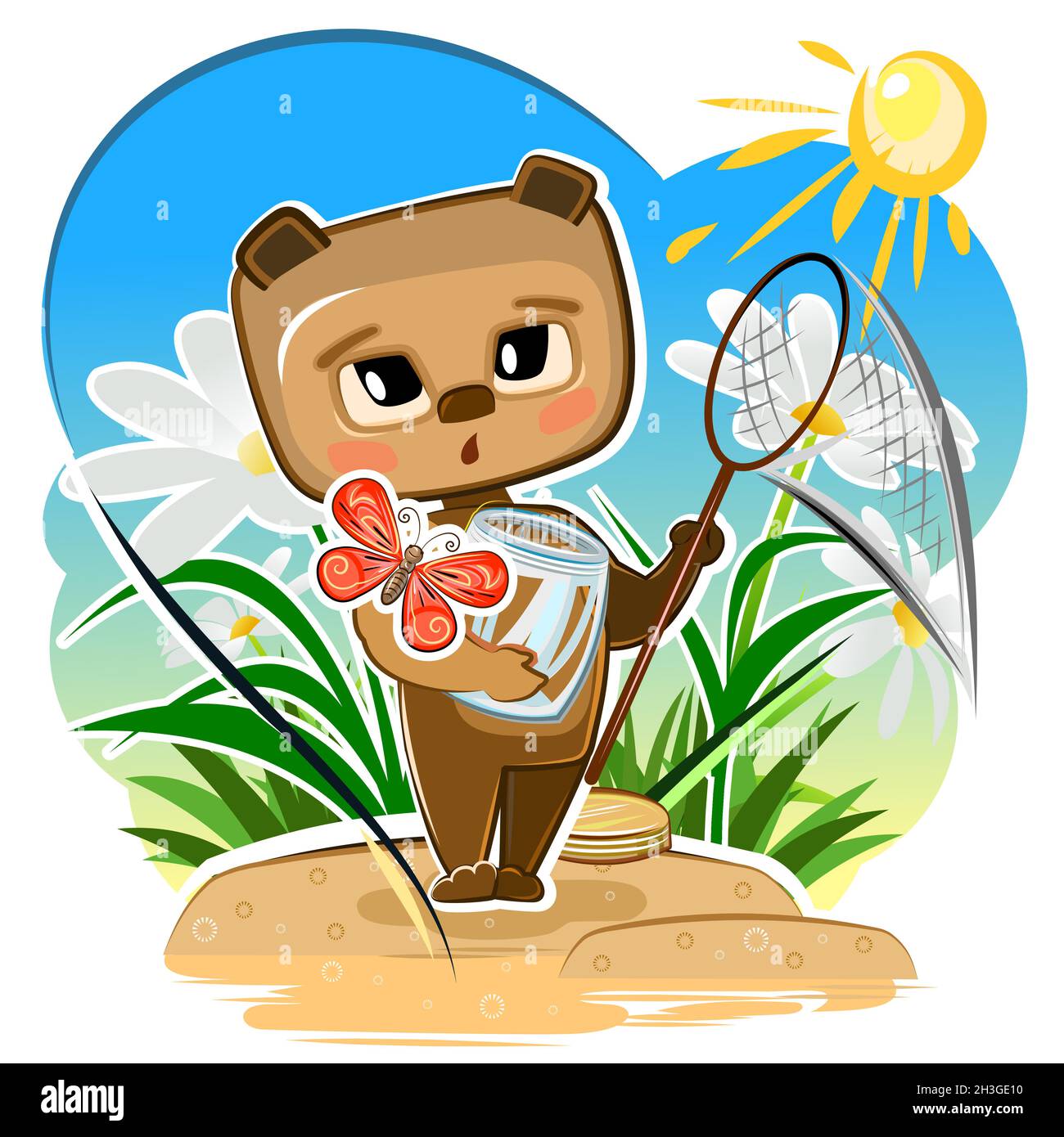 Butterfly animals cartoon illustration Banque de photographies et d ...