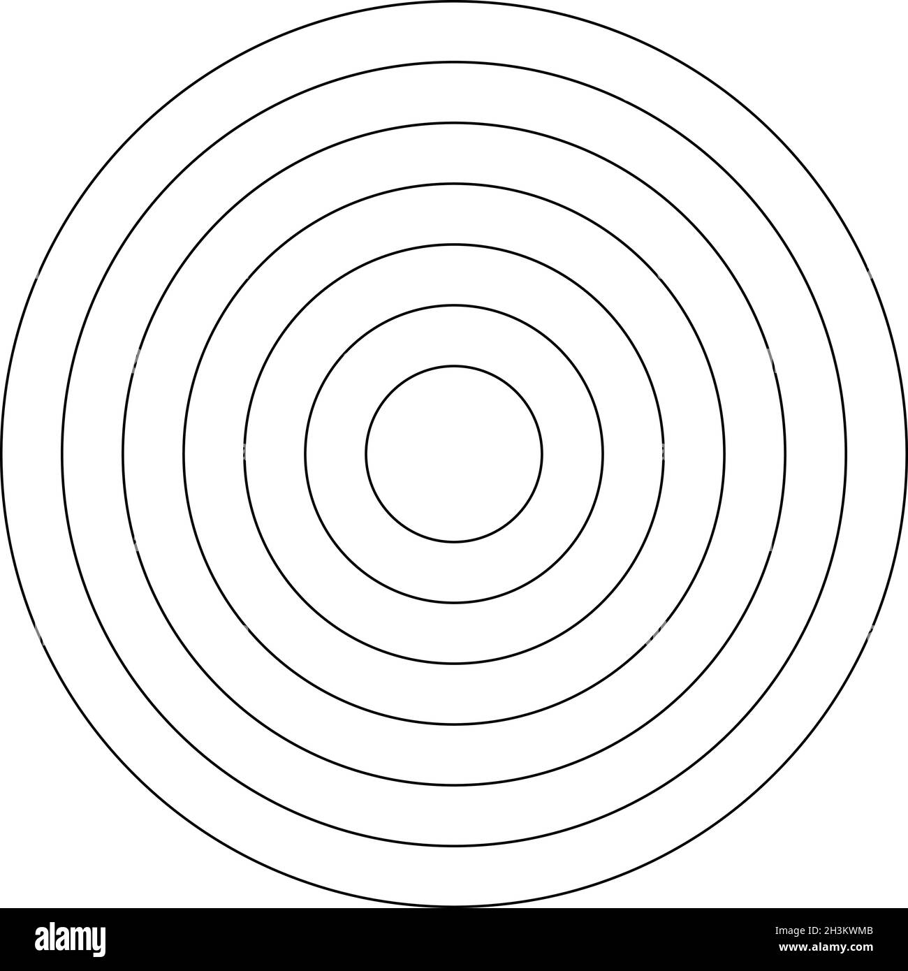 Cercles concentriques, circulaires, radiaux, anneaux - illustrations ...