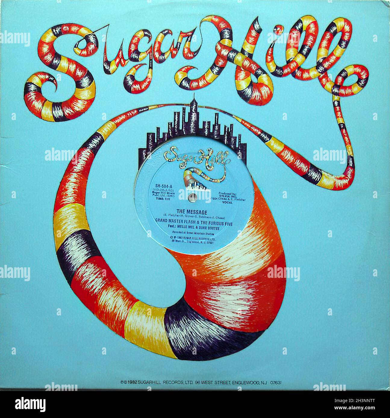 1982 Sugar Hill Records Grandmaster Flash le message Album de 12 pouces ...