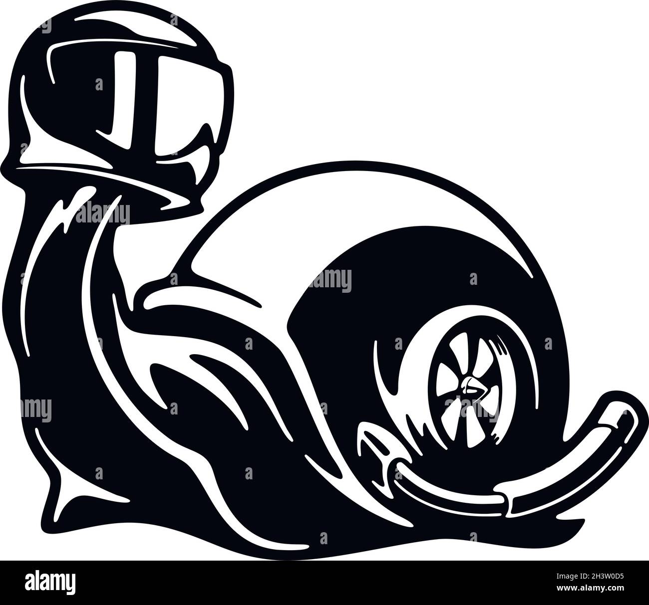 Autocollant Escargot Turbo Sticker Mignon Escargot Turbo Pour Voiture,