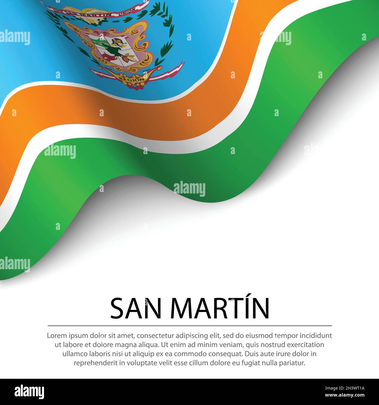 Bandera de san martin peru Banque d'images vectorielles - Alamy