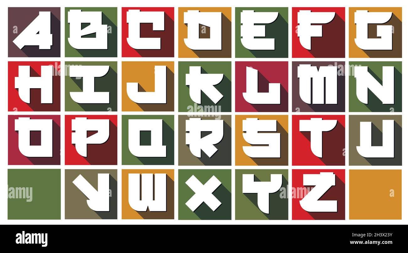 police abc de jeu de lettres, alphabet - lettres en gras colorées Photo ...