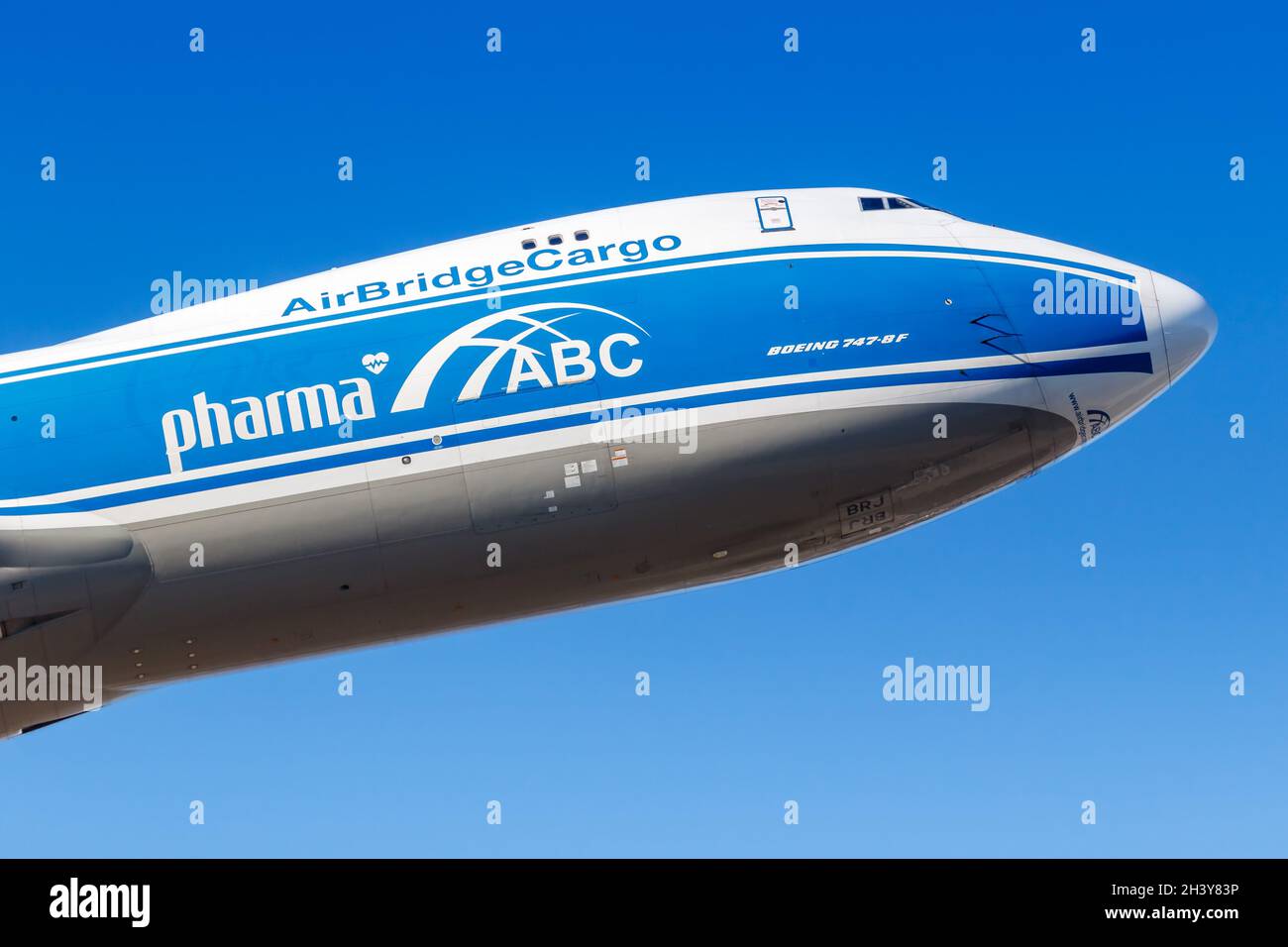 Airbridgecargo Boeing 747 Jumbo Jet Banque d'image et photos - Alamy