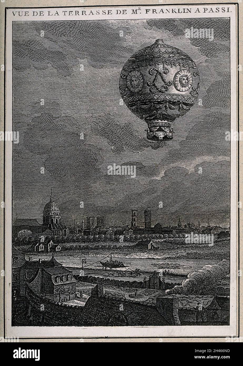 Vue depuis la résidence de Benjamin Franklin à Passy (haute Savoie ...