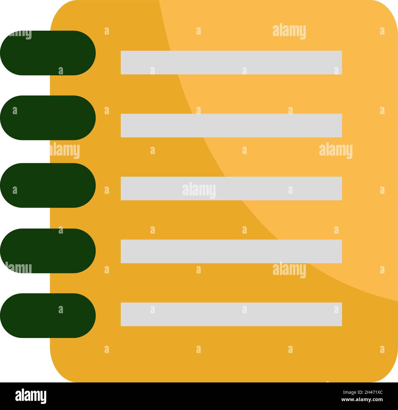 Carnet jaune Banque d'images vectorielles - Alamy