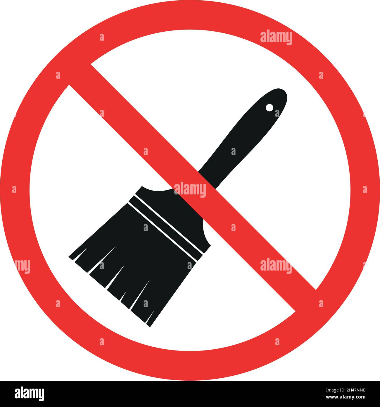 Ne pas peindre ou peindre panneau interdit.Signes et symboles interdits ...