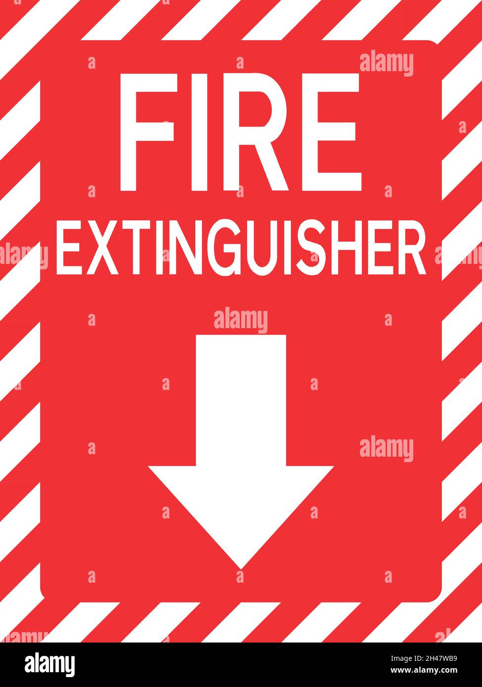 Extincteur sous le panneau.Signes et symboles de sécurité Image ...