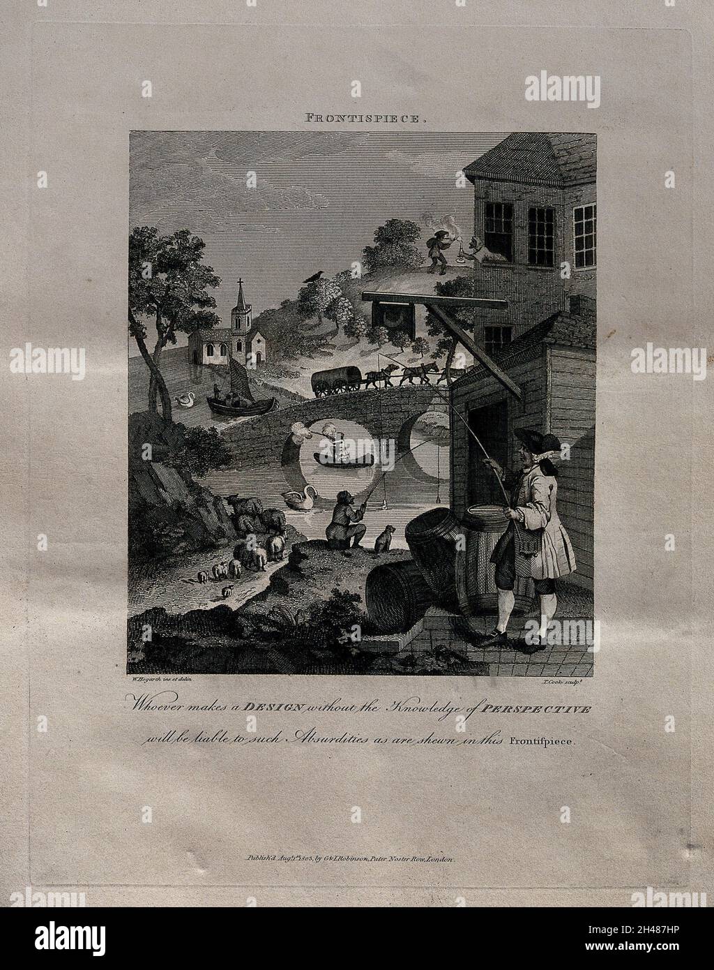 Satire sur faux perspective satire faux Banque de photographies et d ...