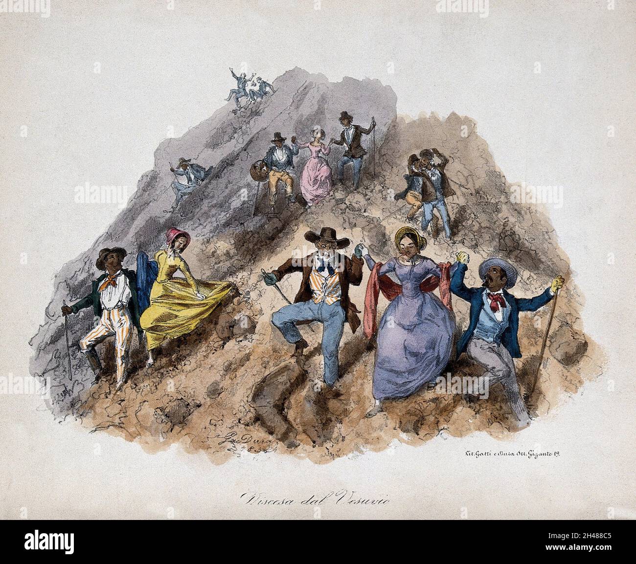 Vésuve lithographie Banque de photographies et d’images à haute ...