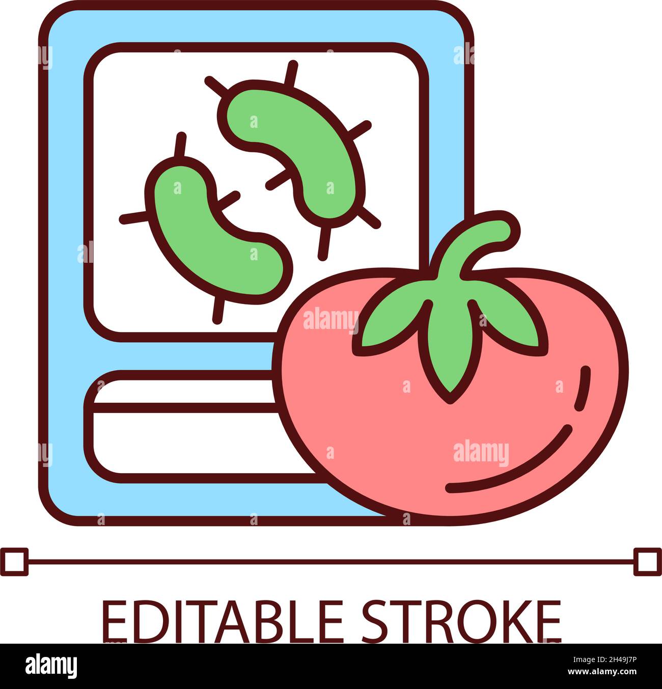 Test des aliments PCR icône de couleur RVB Image Vectorielle Stock - Alamy