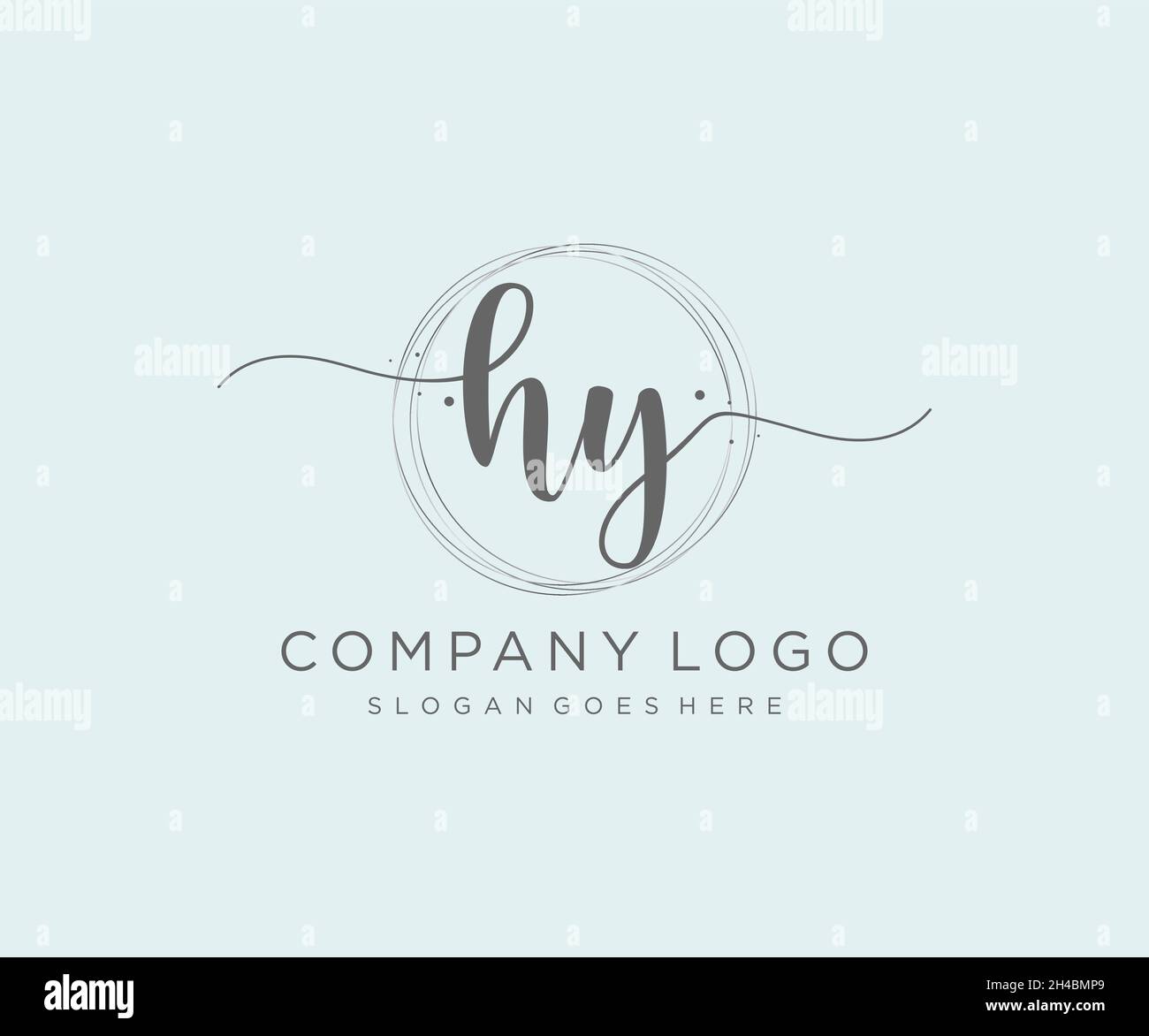 Logo HY féminin.Utilisable pour les logos nature, salon, Spa ...
