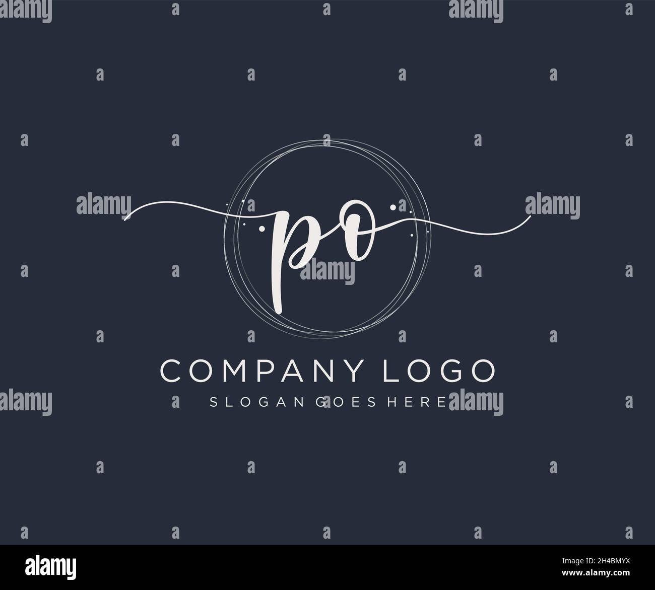 Lettre po logo Banque d'images vectorielles - Alamy