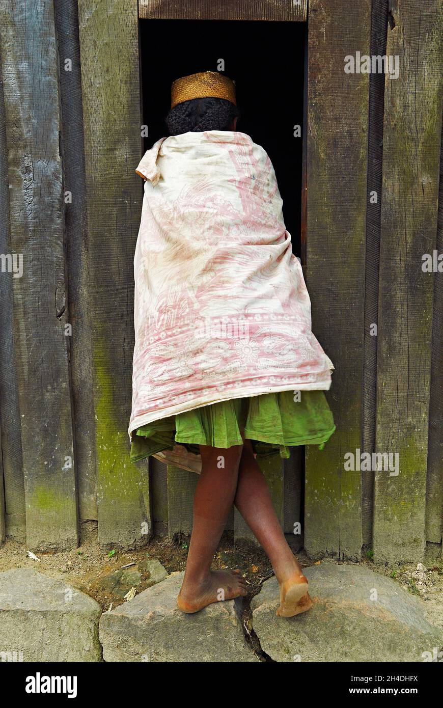 Madagascar. Village Zafimaniry de Sakaïvu.// Madagascar.Sakaivu est un ...