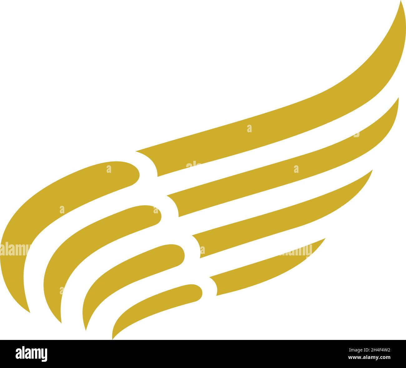 Emblème d'aile dorée.Panneau Angel.Symbole de grâce Image Vectorielle ...