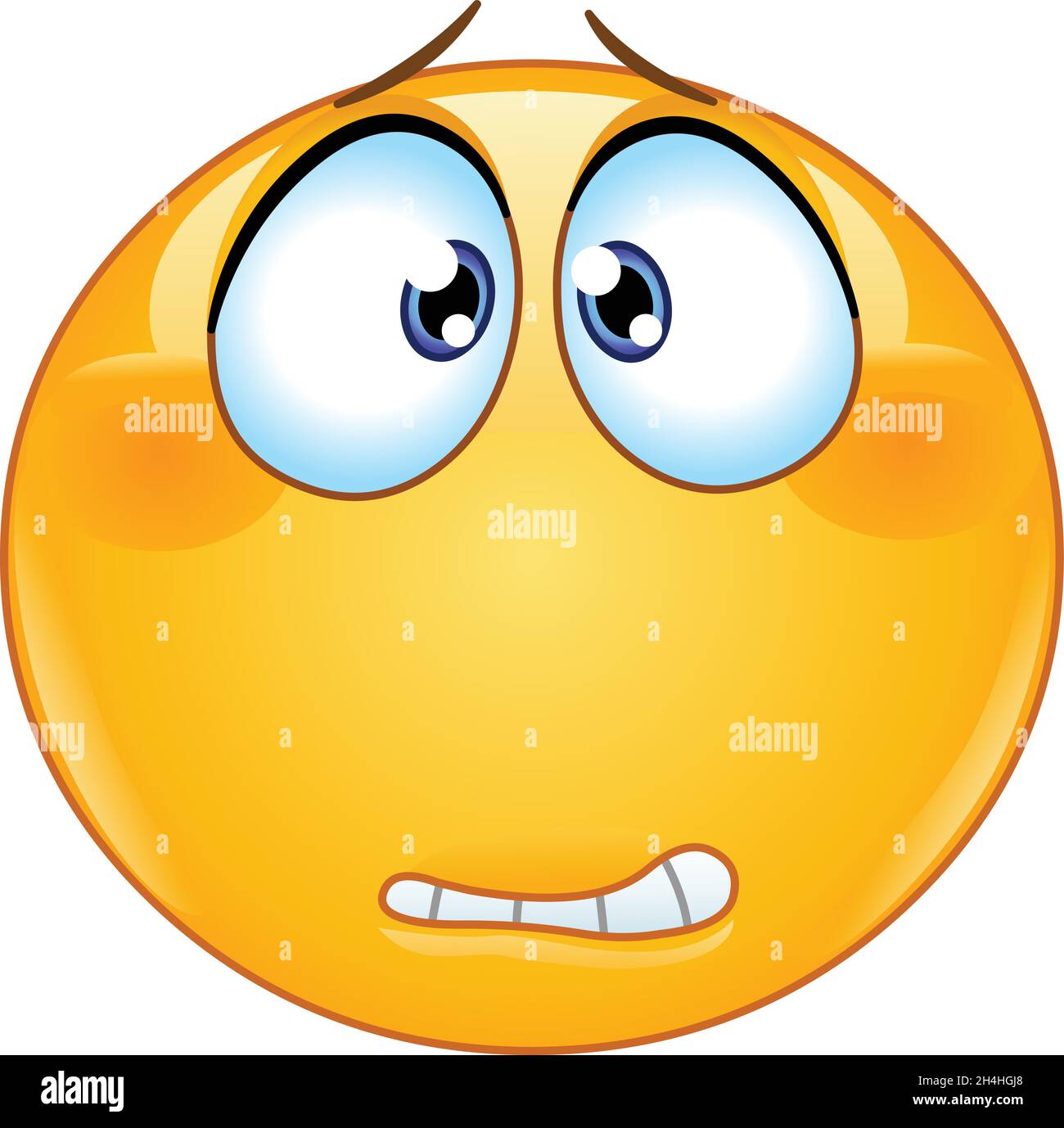 Émoticône émoji inquiet ou inquiet Image Vectorielle Stock - Alamy