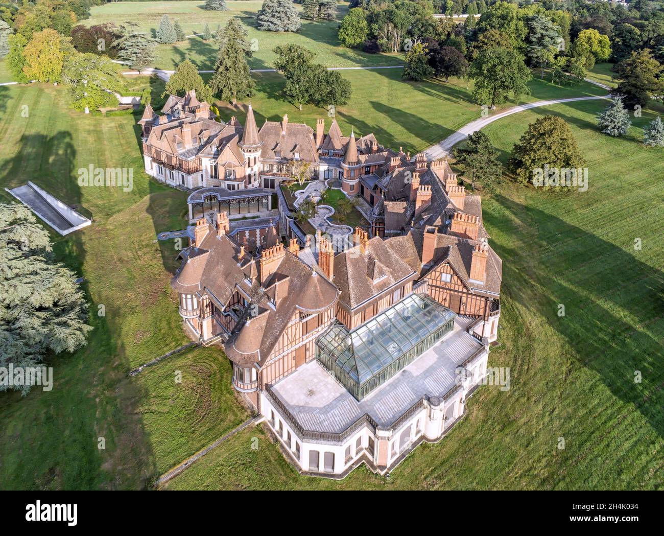 france, Seine-et-Marne, Gretz-Armainvilliers, le château de style ...