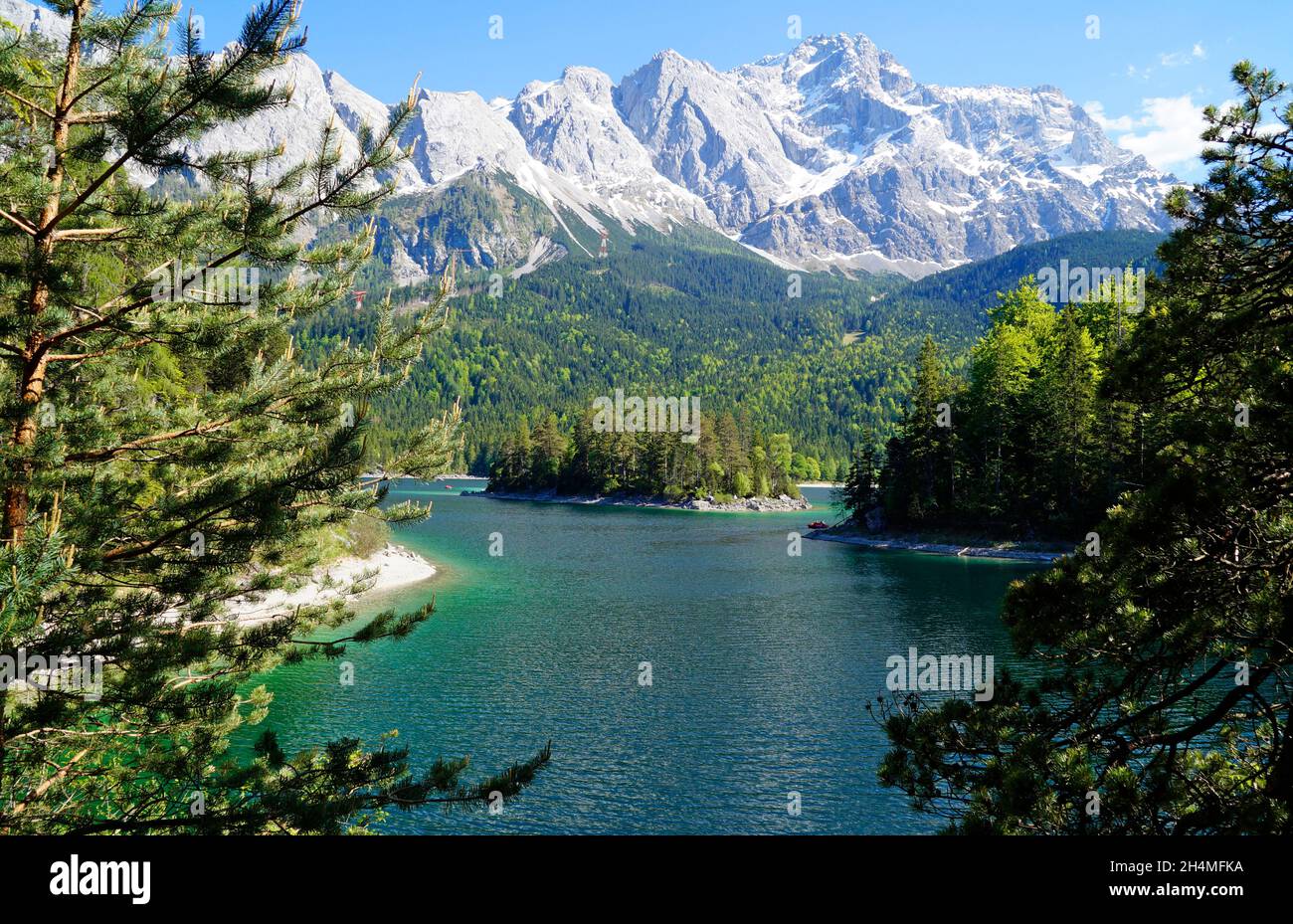 Lac eibsee avec zugspitze Banque de photographies et d’images à haute résolution - Alamy