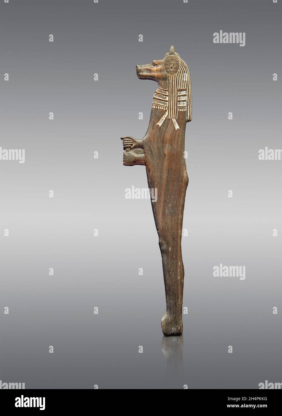 Sculptures en bois égyptien de dieu hapi d'un sarcophage le 'son d ...