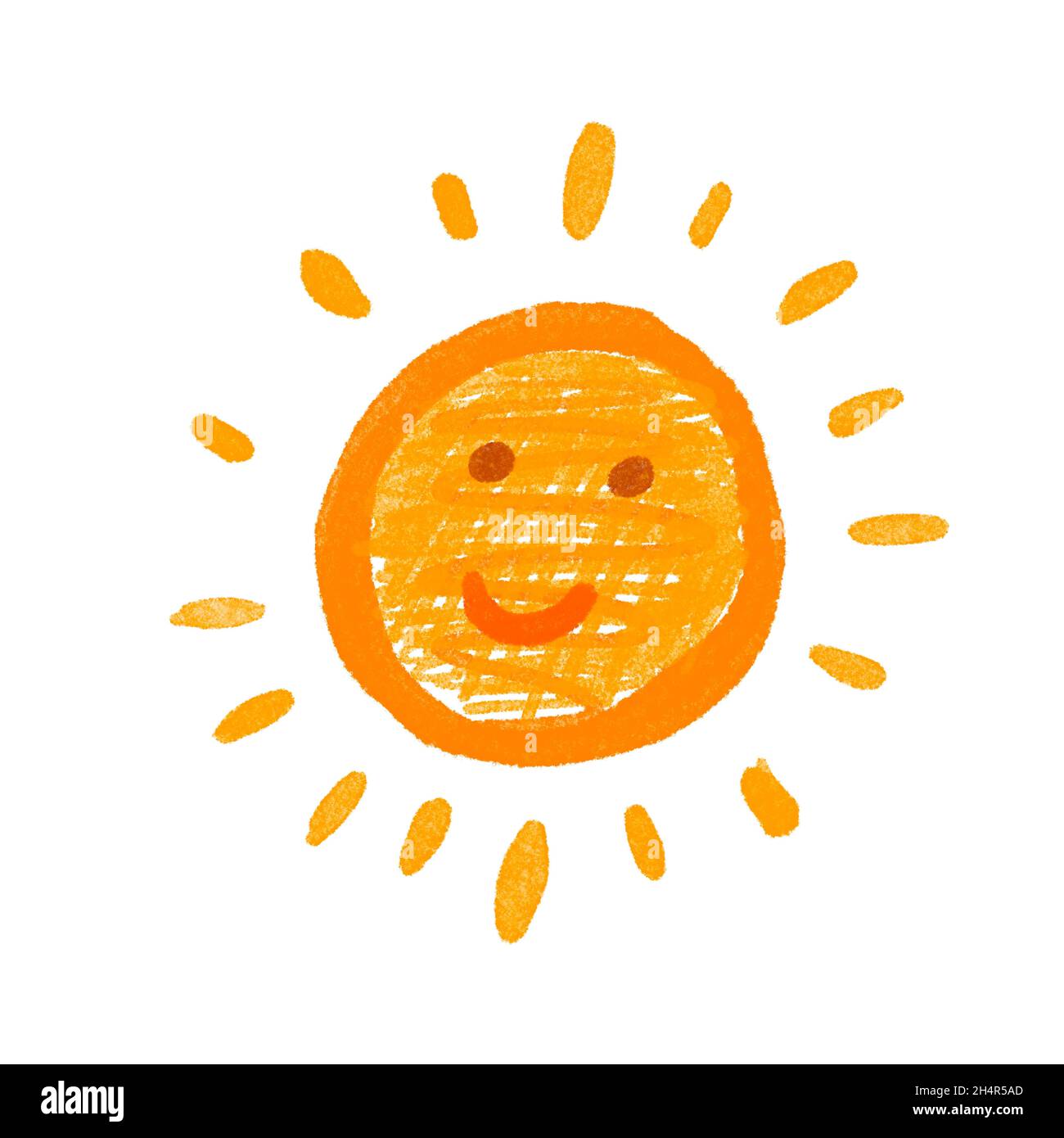 Soleil souriant, dessin mignon illustration Photo Stock - Alamy
