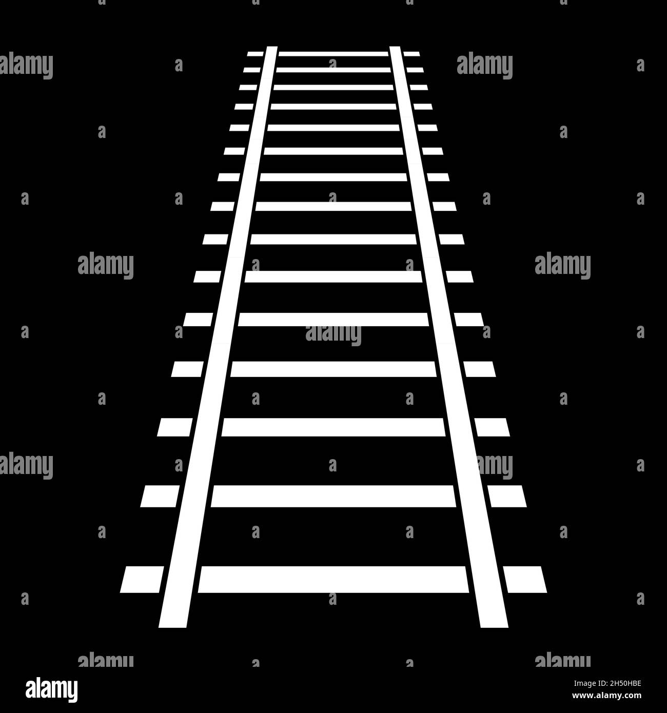 Chemin de fer, chemin de fer, illustration de silhouette de tramway ...