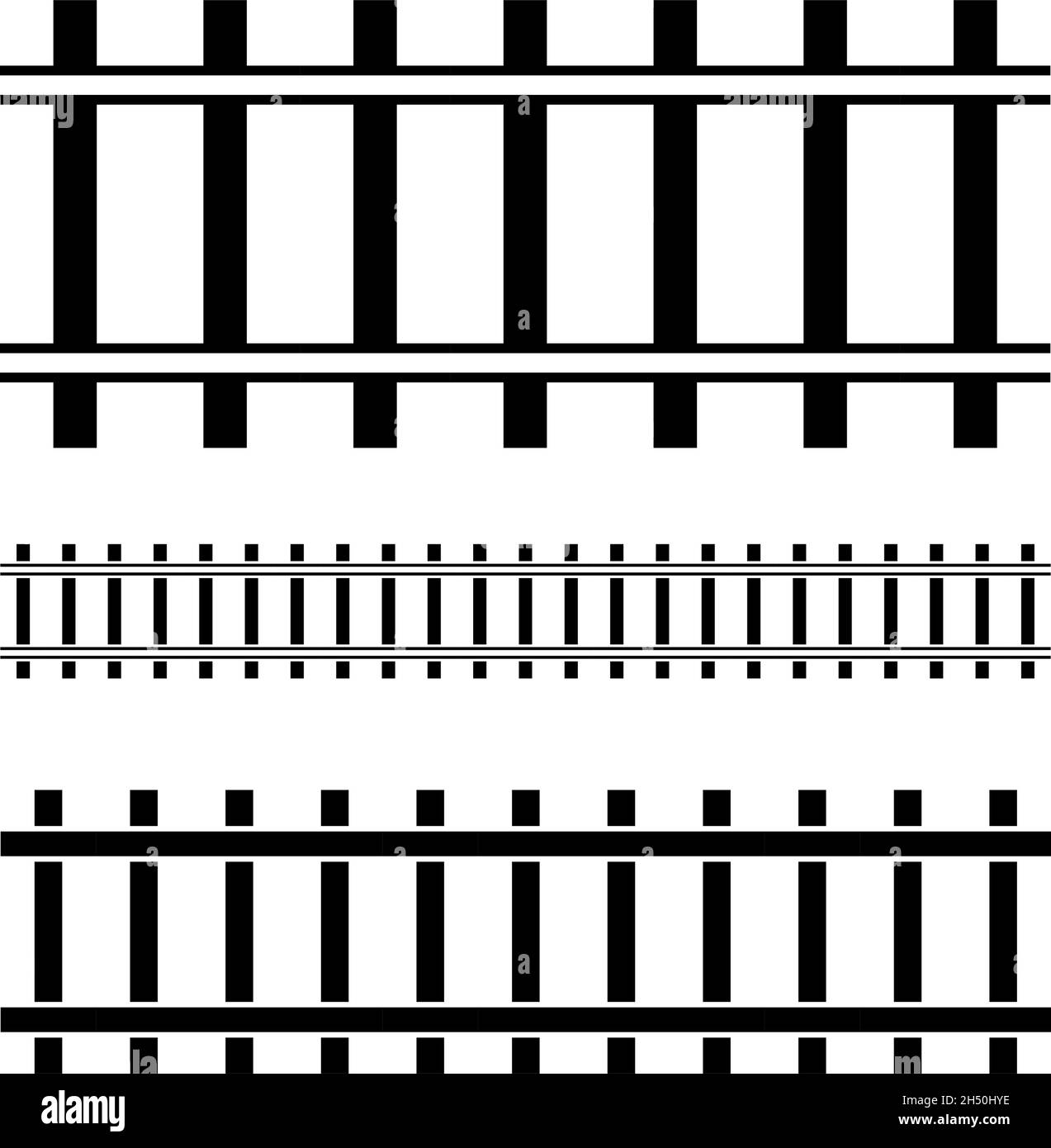 Chemin de fer, chemin de fer, illustration de silhouette de tramway ...