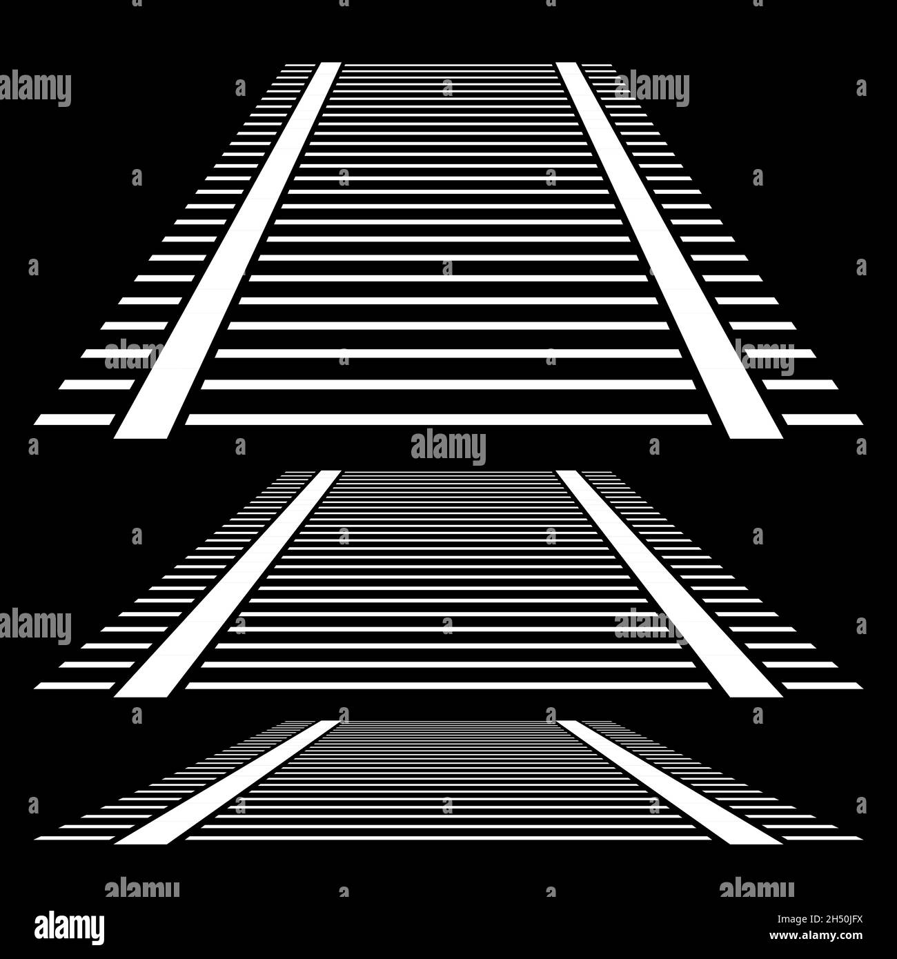 Chemin de fer, chemin de fer, illustration de silhouette de tramway ...