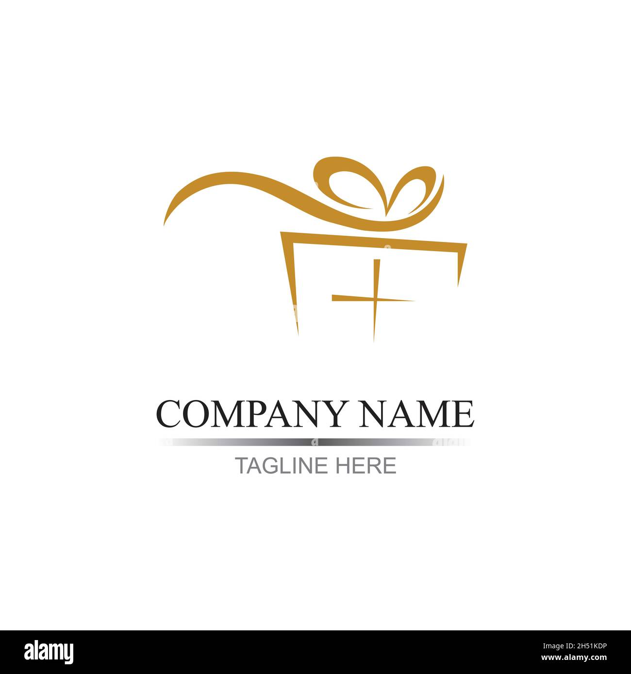 Logo cadeau Simbol Desain Template Vektor Image Vectorielle Stock - Alamy