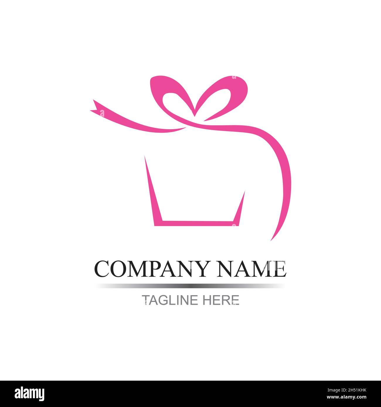 Logo cadeau Simbol Desain Template Vektor Image Vectorielle Stock - Alamy