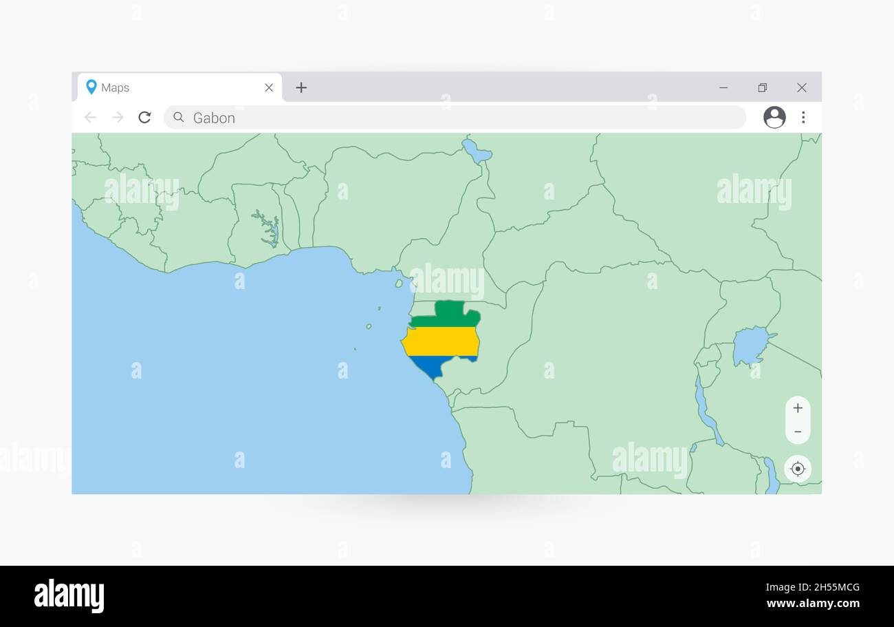 Carte du gabon Banque d'images détourées - Alamy