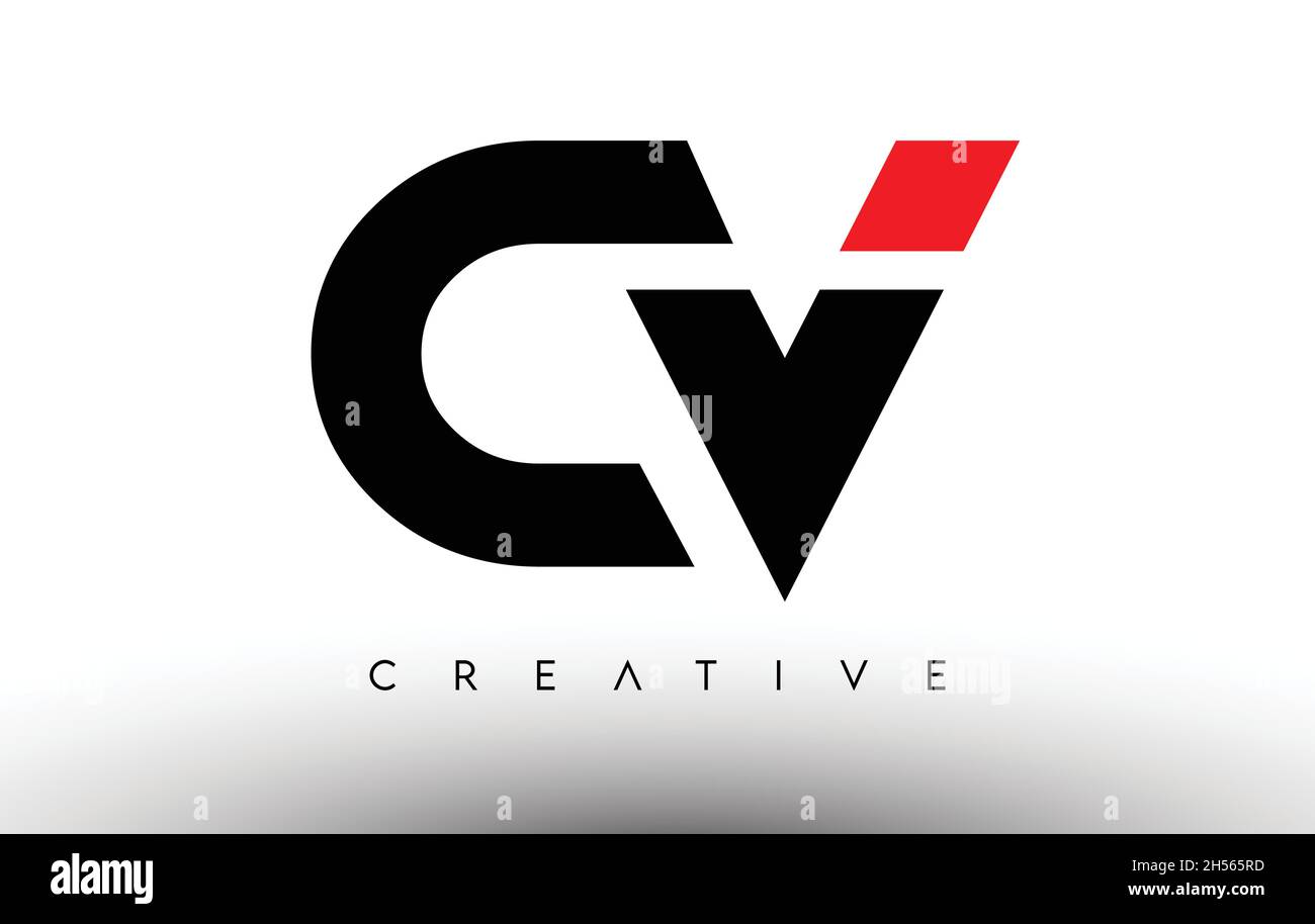 CV Design de logo lettre moderne créatif.Lettres d'icône CV logo Vector ...