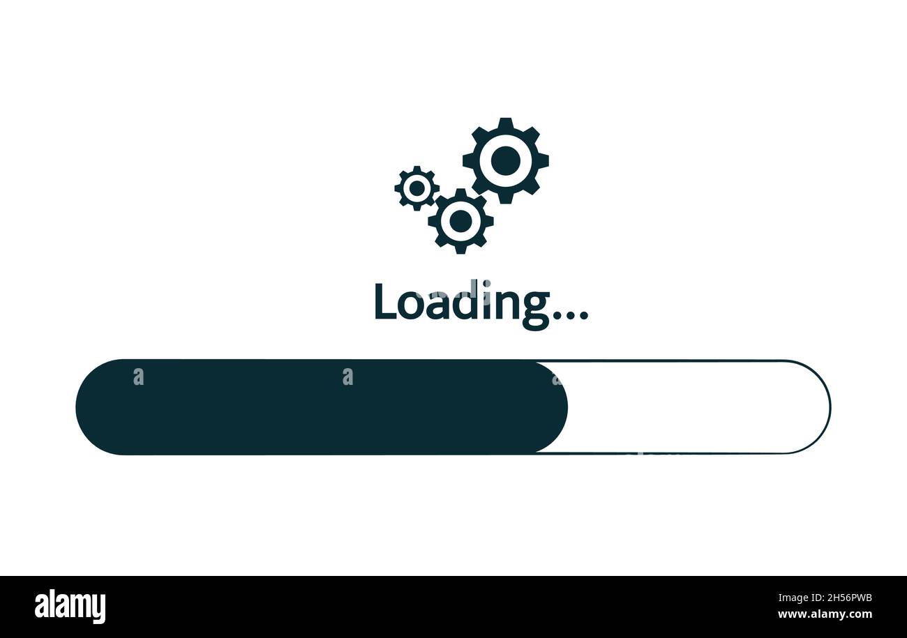 Loading progress bar design vector Banque d'images vectorielles - Alamy