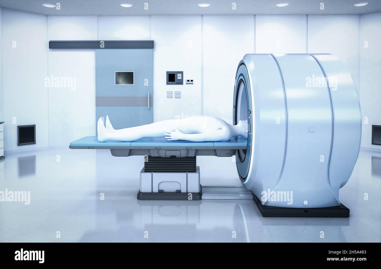 Le rendu 3D de la machine irm ou imagerie par résonance magnétique de l ...