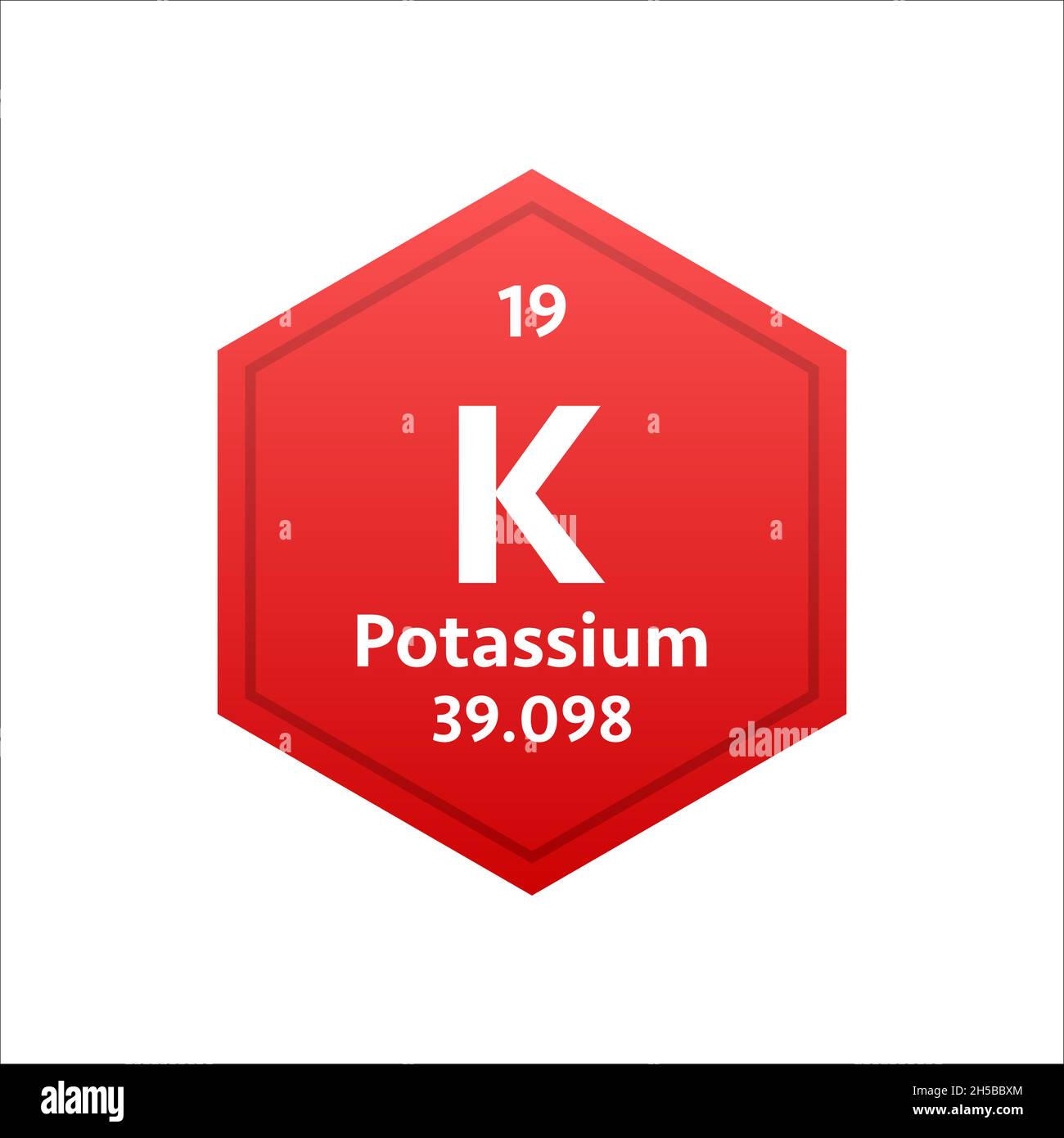 Symbole de potassium.Élément chimique du tableau périodique ...