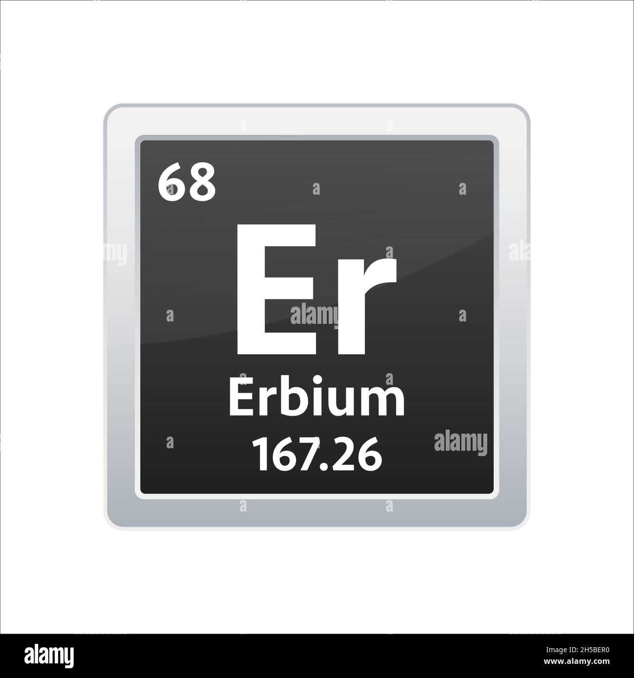 Symbole erbium.Élément chimique du tableau périodique.Illustration du stock vectoriel Image ...