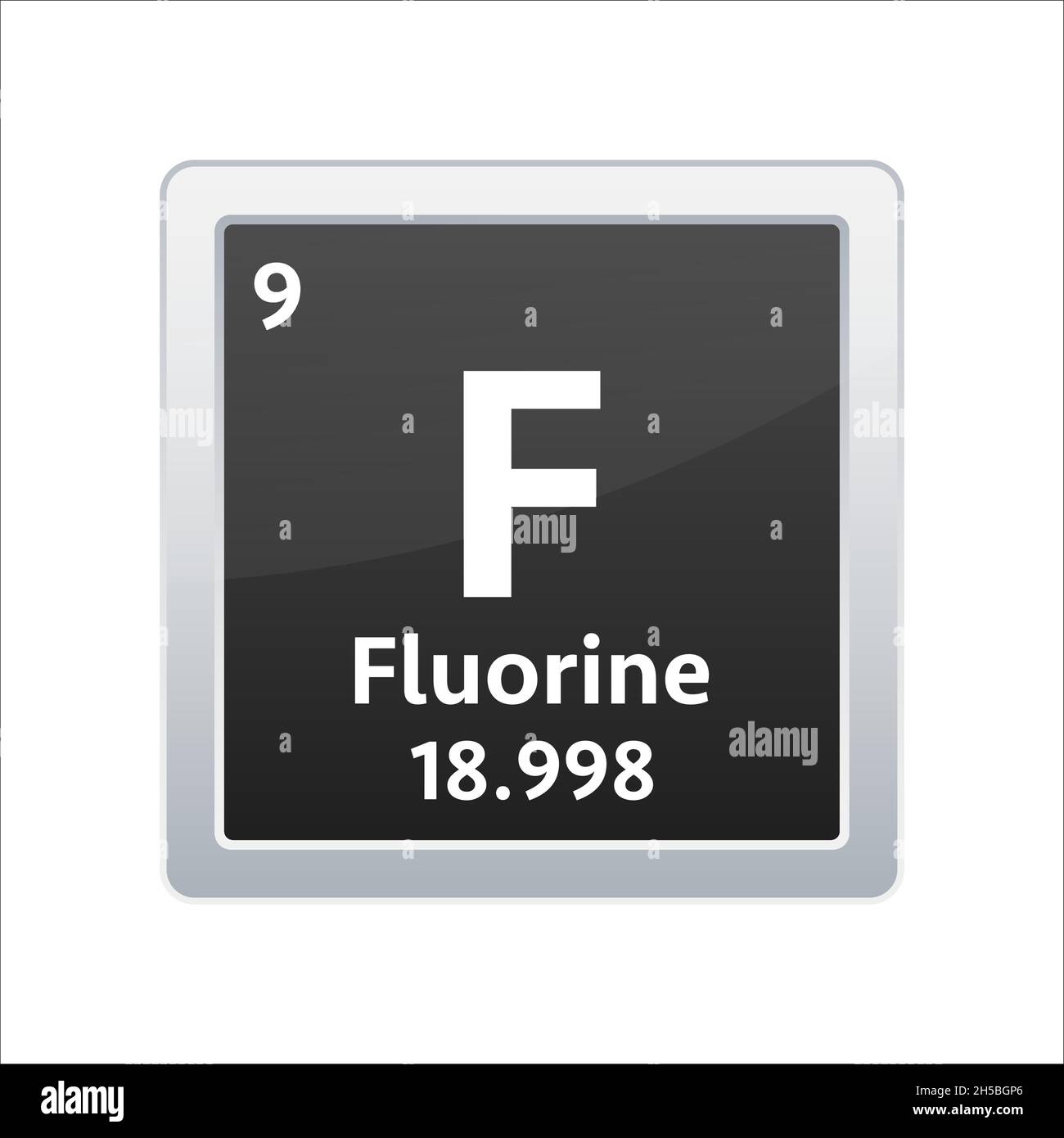 Atome de fluor Banque d'images vectorielles - Alamy