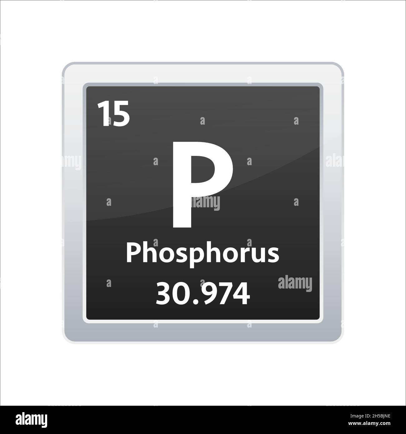 Symbole de phosphore.Élément chimique du tableau périodique ...
