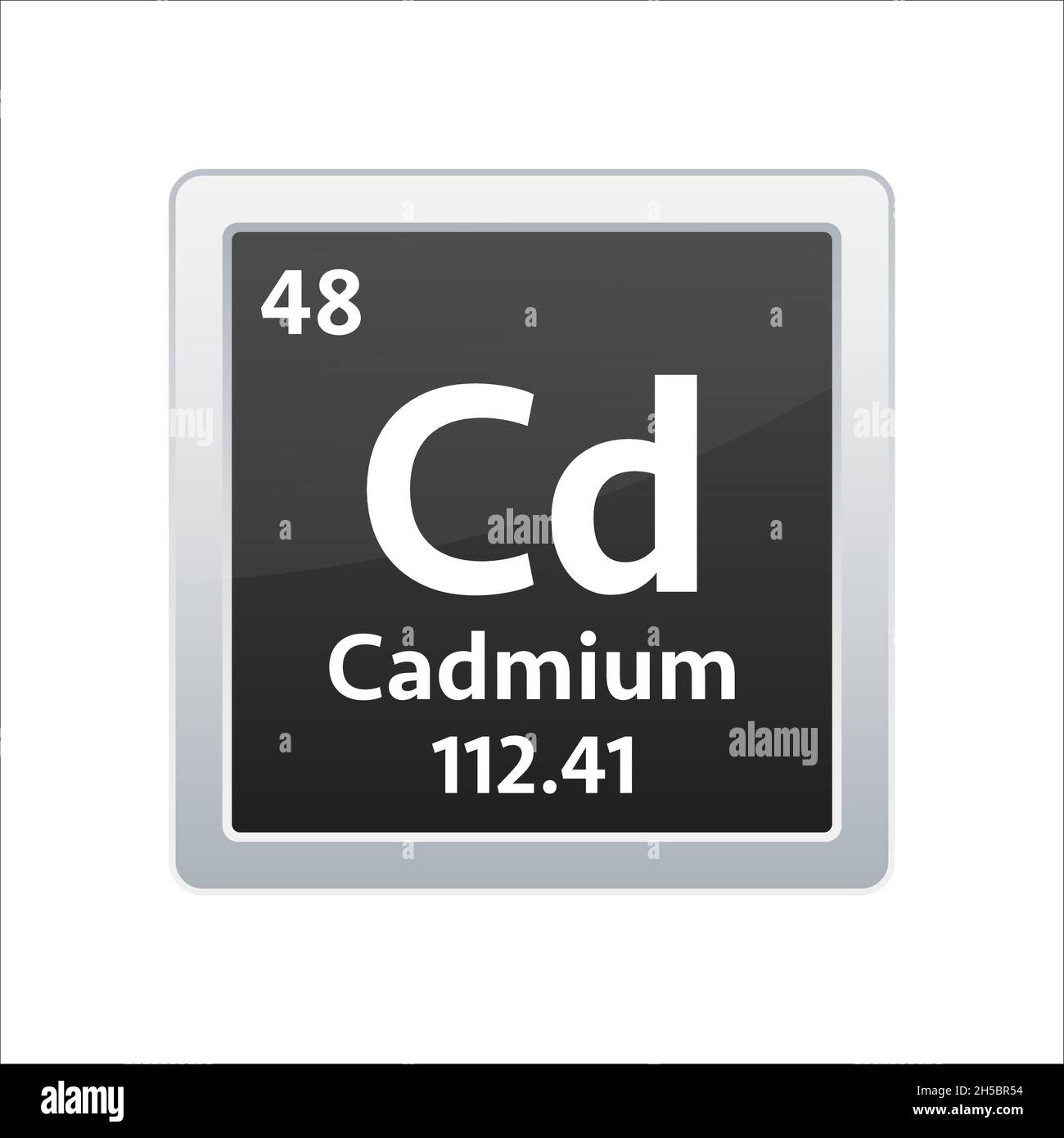 Symbole cadmium.Élément chimique du tableau périodique.Illustration du ...