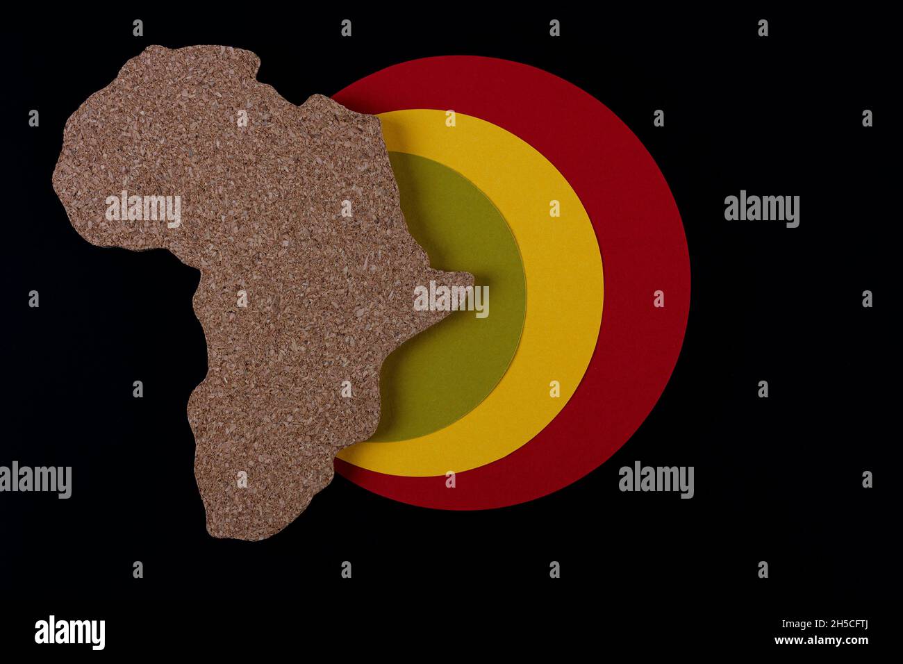 Concept du mois de l'histoire du noir.Afrique de forme continent avec ...
