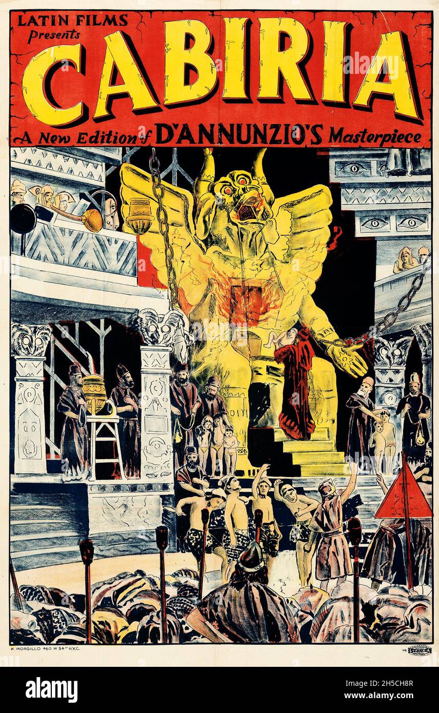 Affiche du film vintage : Cabiria (Latin films, R-début des années 1920 ...