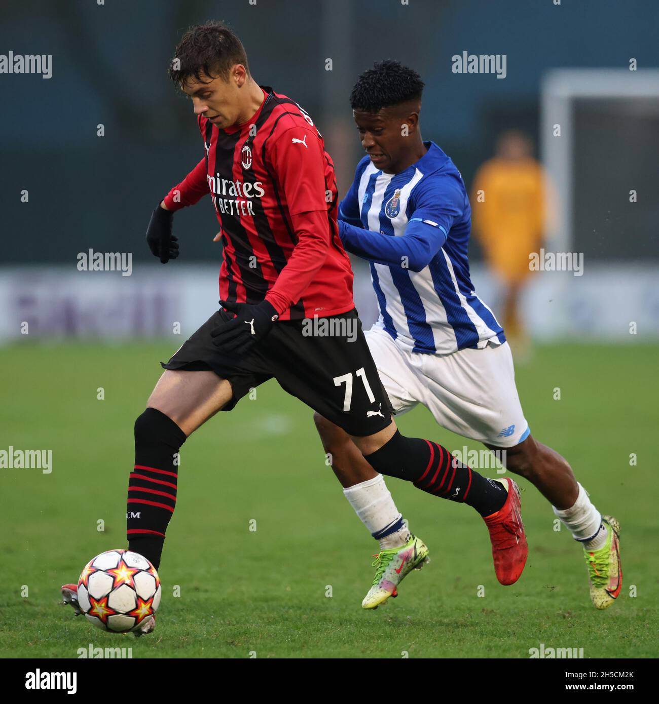 Milan, Italie, 3 novembre 2021.Andrea Bozzolan, de l'AC Milan, est ...