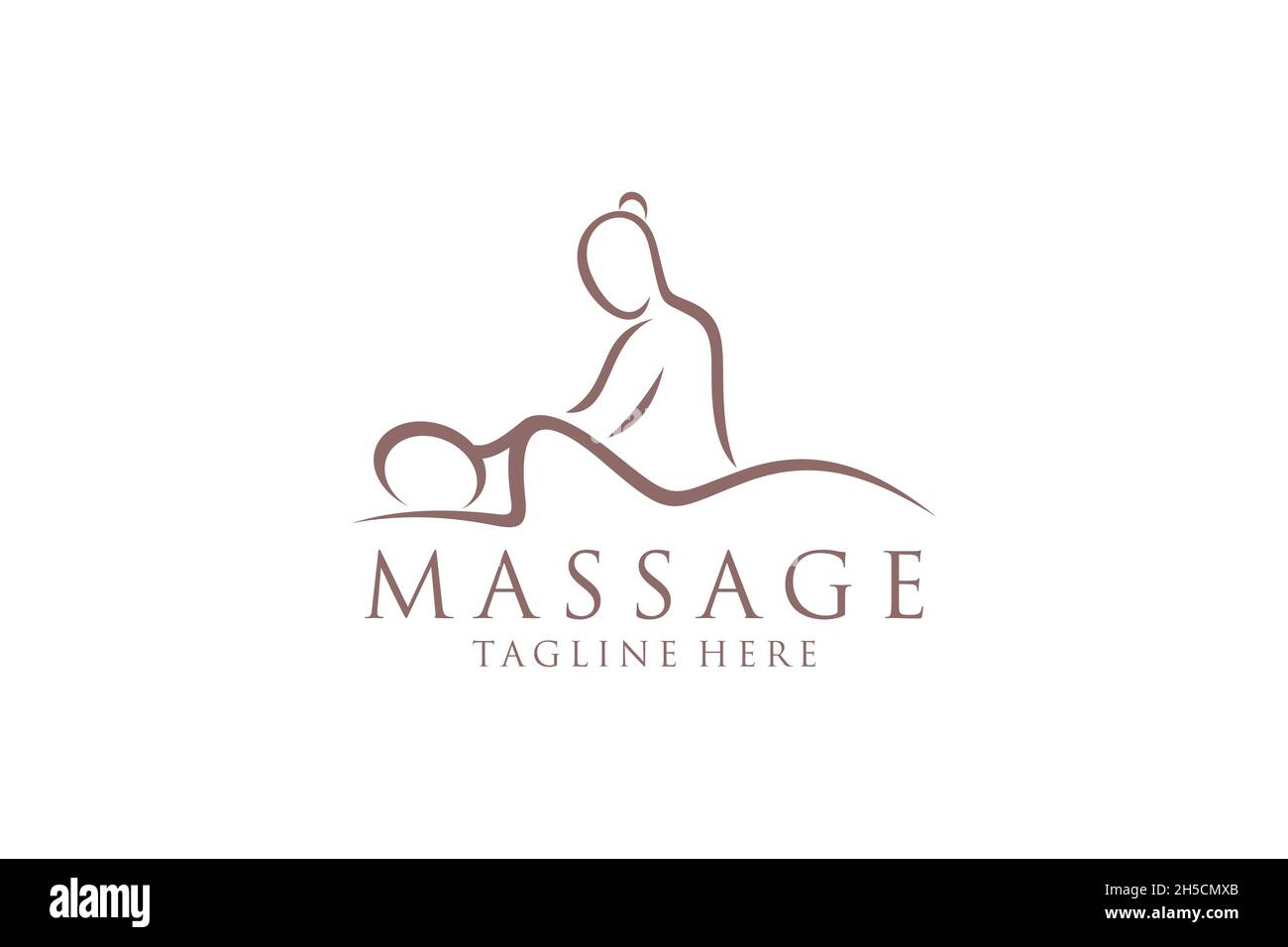 Logo De Massage Corporel Icône Du Centre De Spa Du Corps Salon De