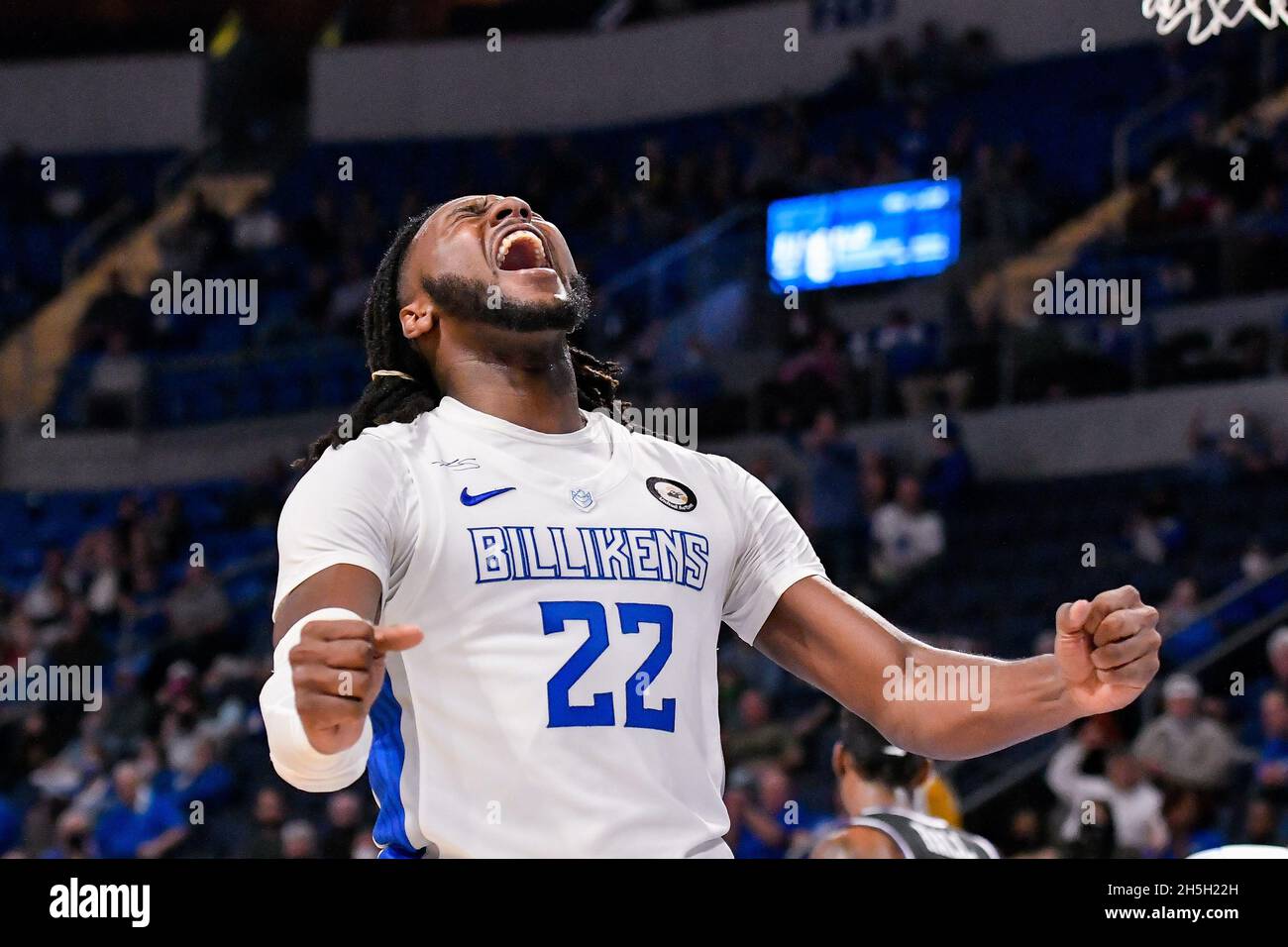 9 novembre 2021 : l'avant de Saint Louis Billikens Terrence Hargrove Jr ...