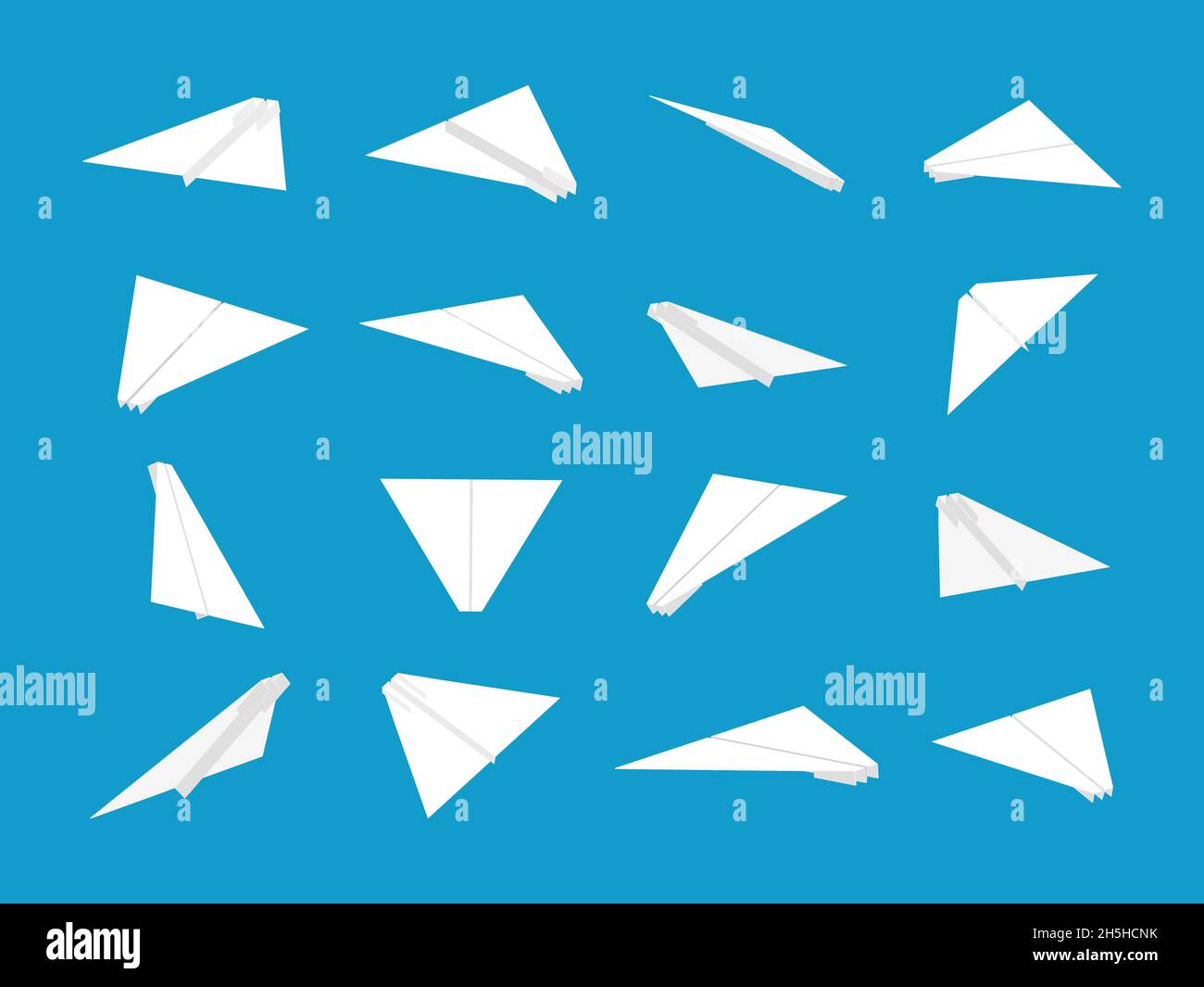 Collection de plans en papier blanc avec différentes vues et différents ...